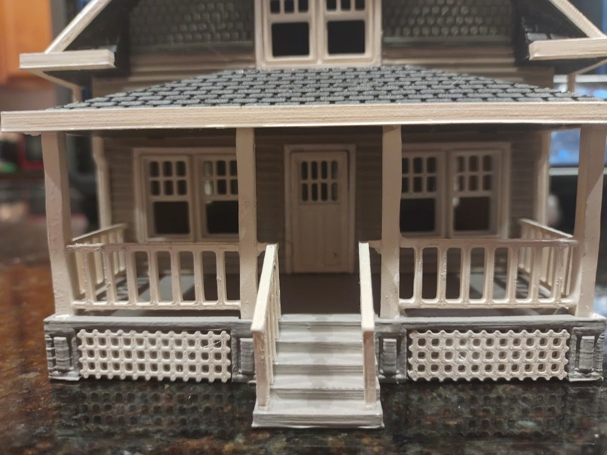 HO Scale Bungalow House — Print Station 3d