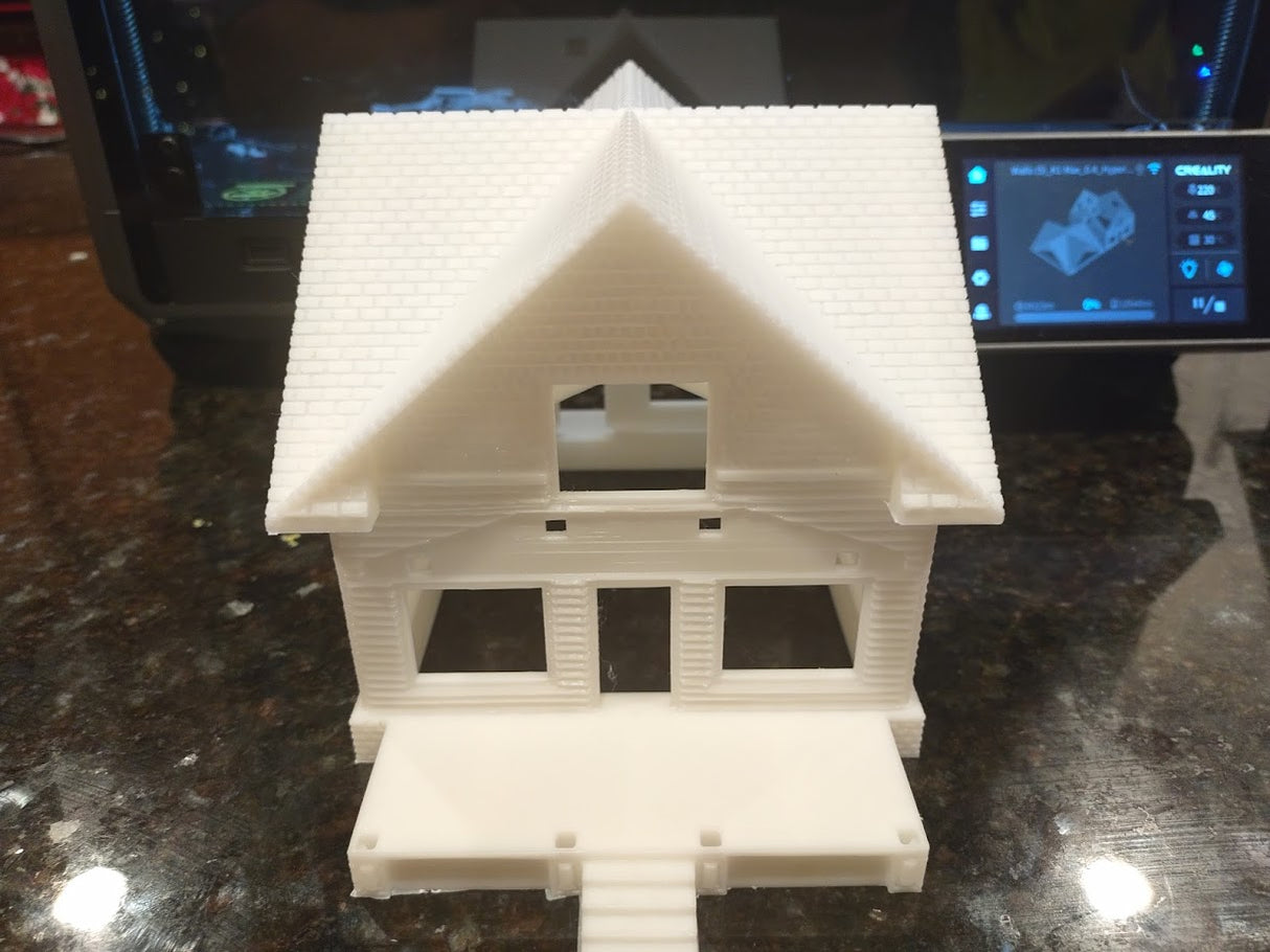 HO Scale Bungalow House — Print Station 3d