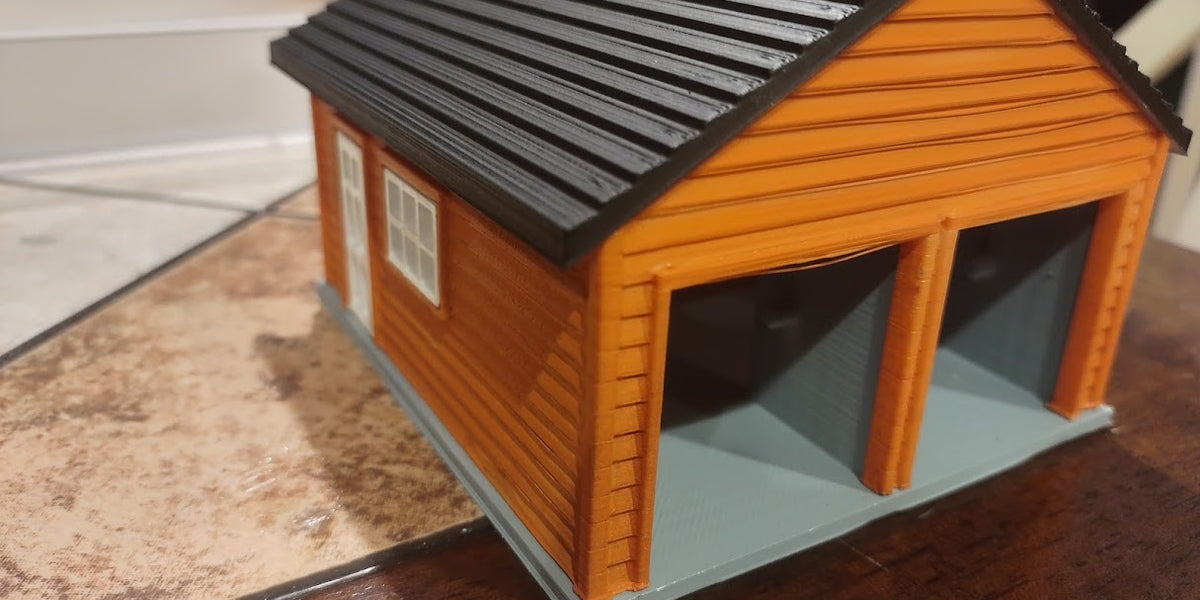 G Scale 2 Car Detached Garage — Print Station 3d