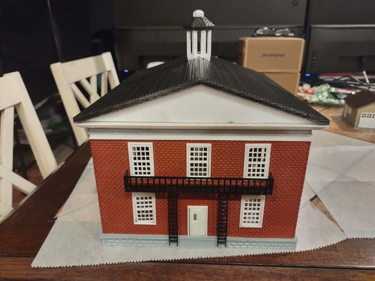 O Scale Court House — Print Station 3d