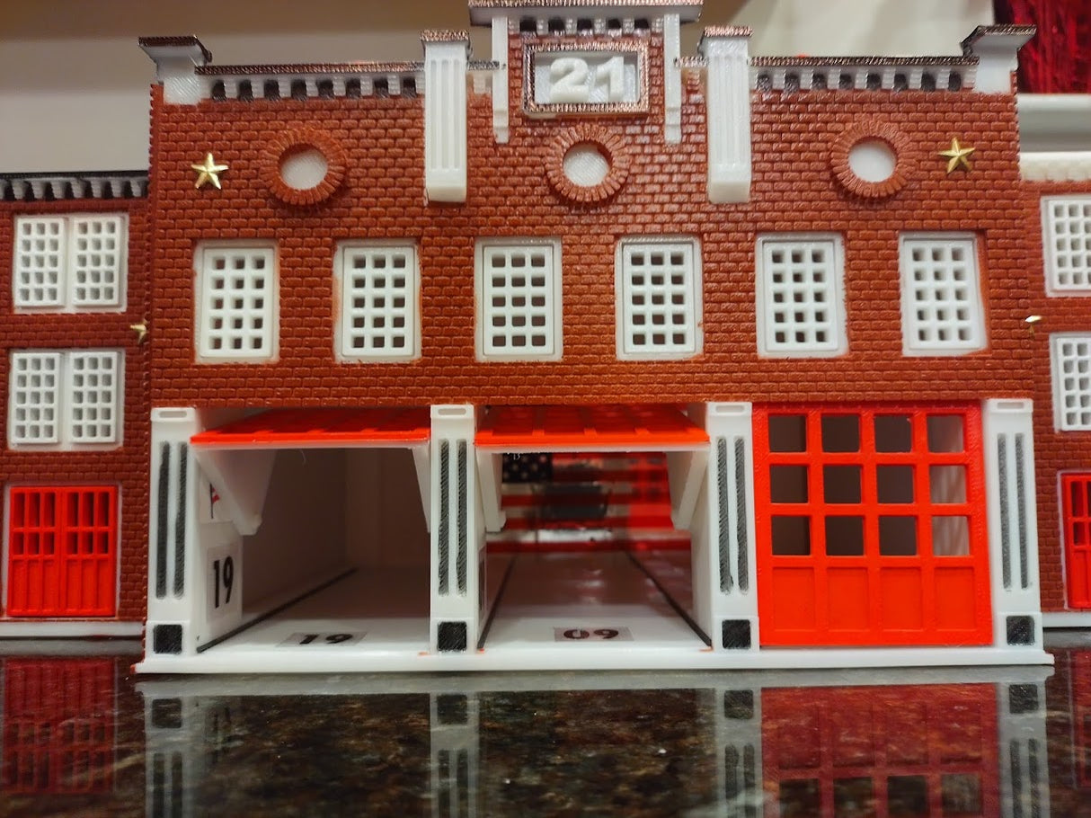 O Scale Fire Station 21 — Print Station 3d