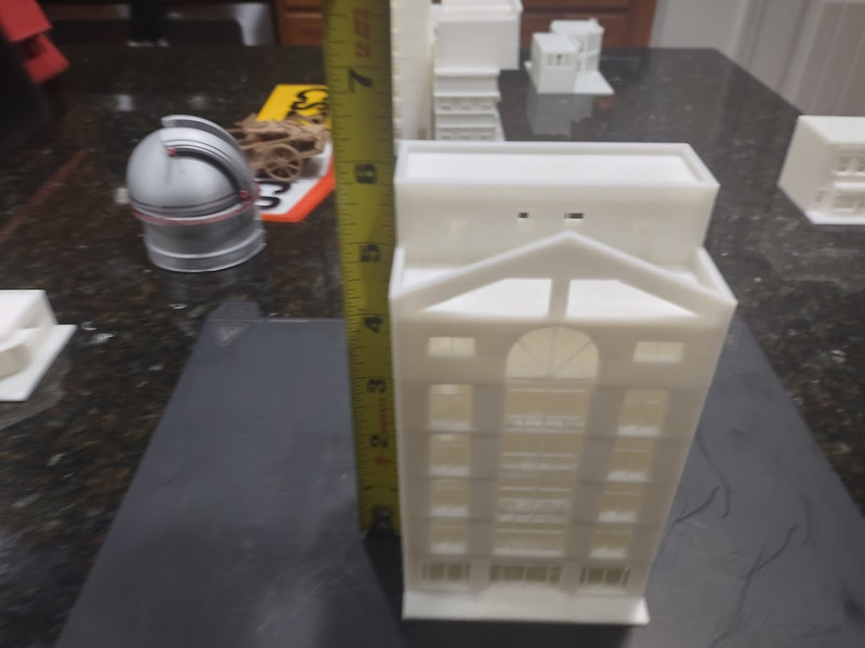 N Scale City Shopping Mall "Tall" — Print Station 3d