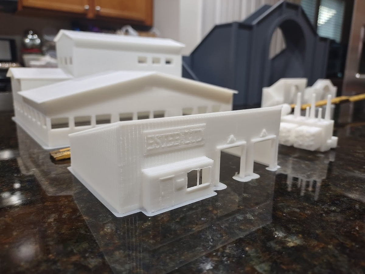 N-Scale 2 Bay Garage - Workshop — Print Station 3d