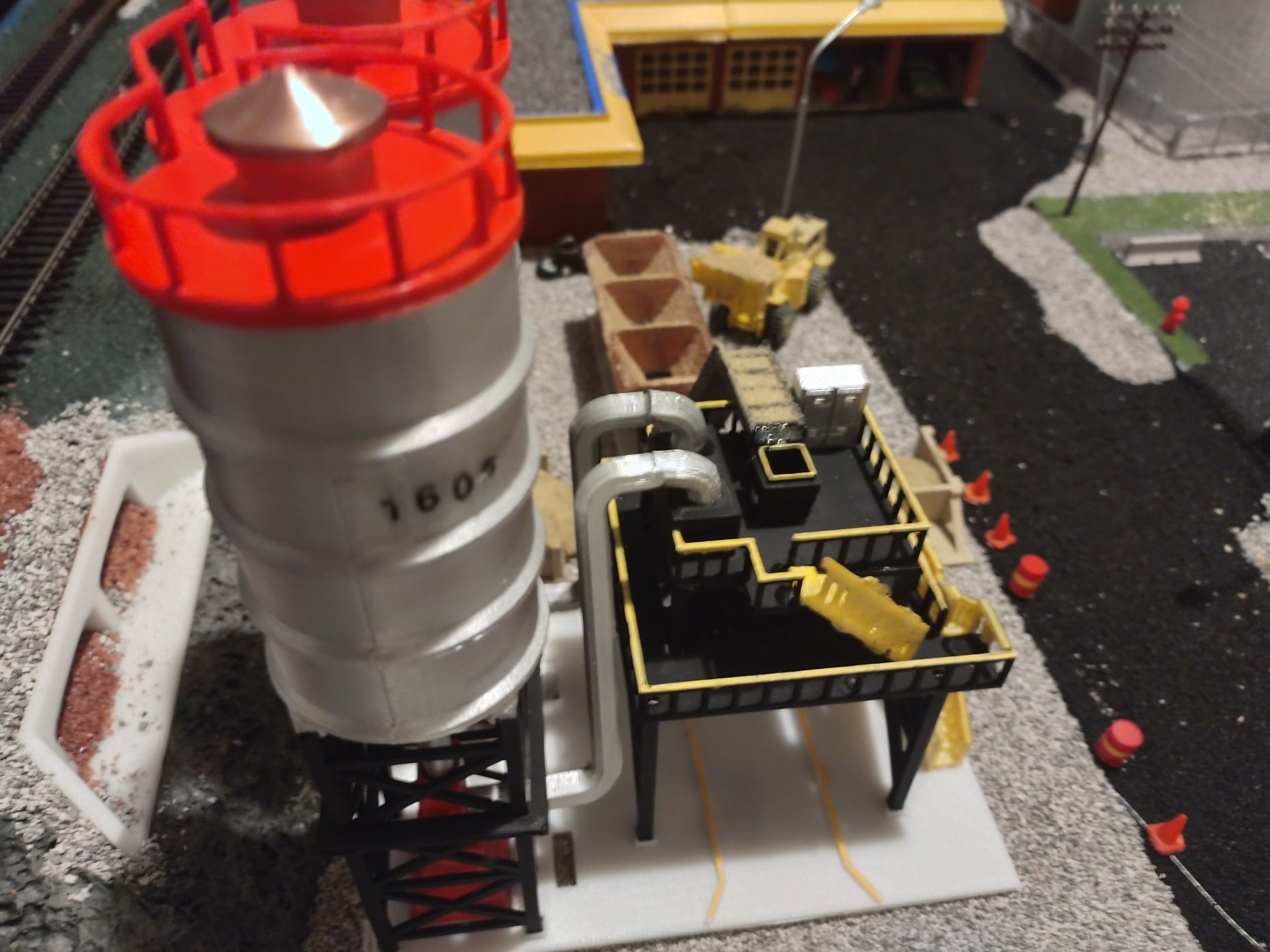 HO Scale Concrete Plant — Print Station 3d