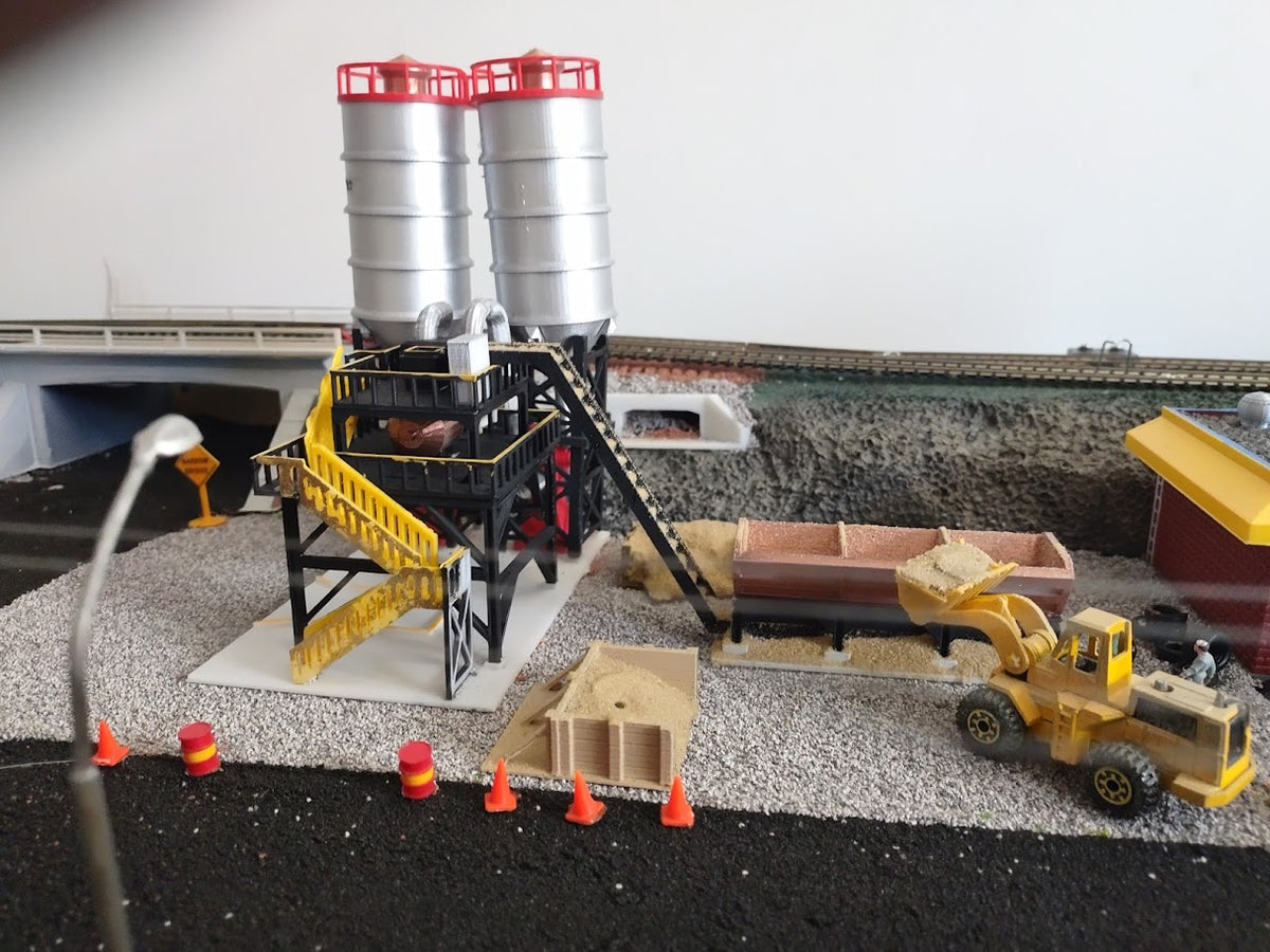 HO Scale Concrete Plant — Print Station 3d