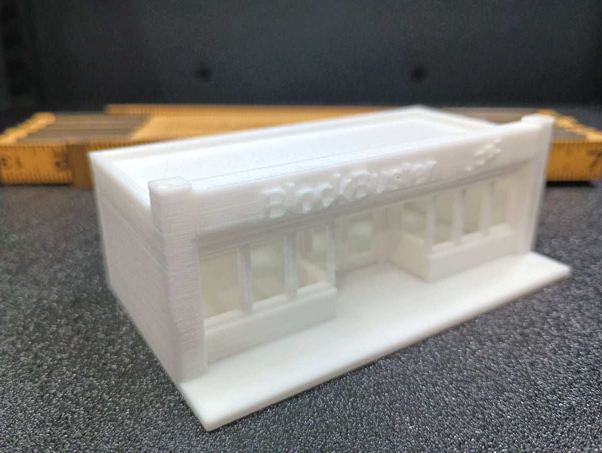 N Scale "Block Buster Video" — Print Station 3d