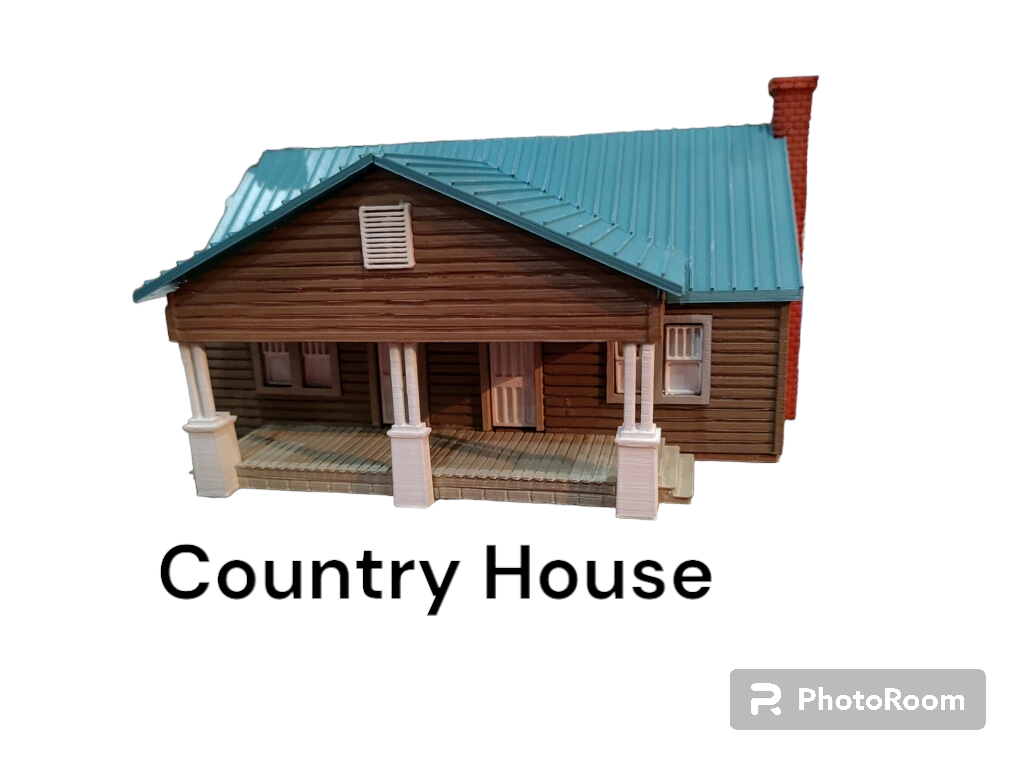 HO Scale Country Home — Print Station 3d