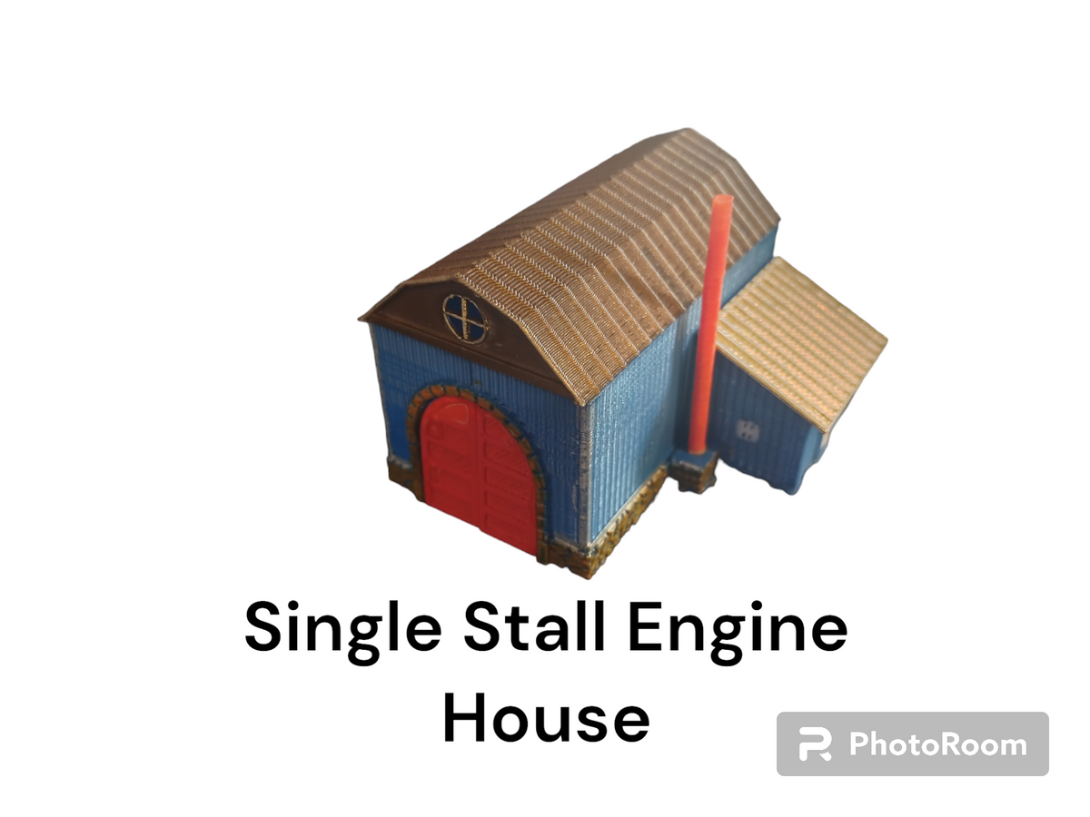 HO Scale Single Engine House — Print Station 3d