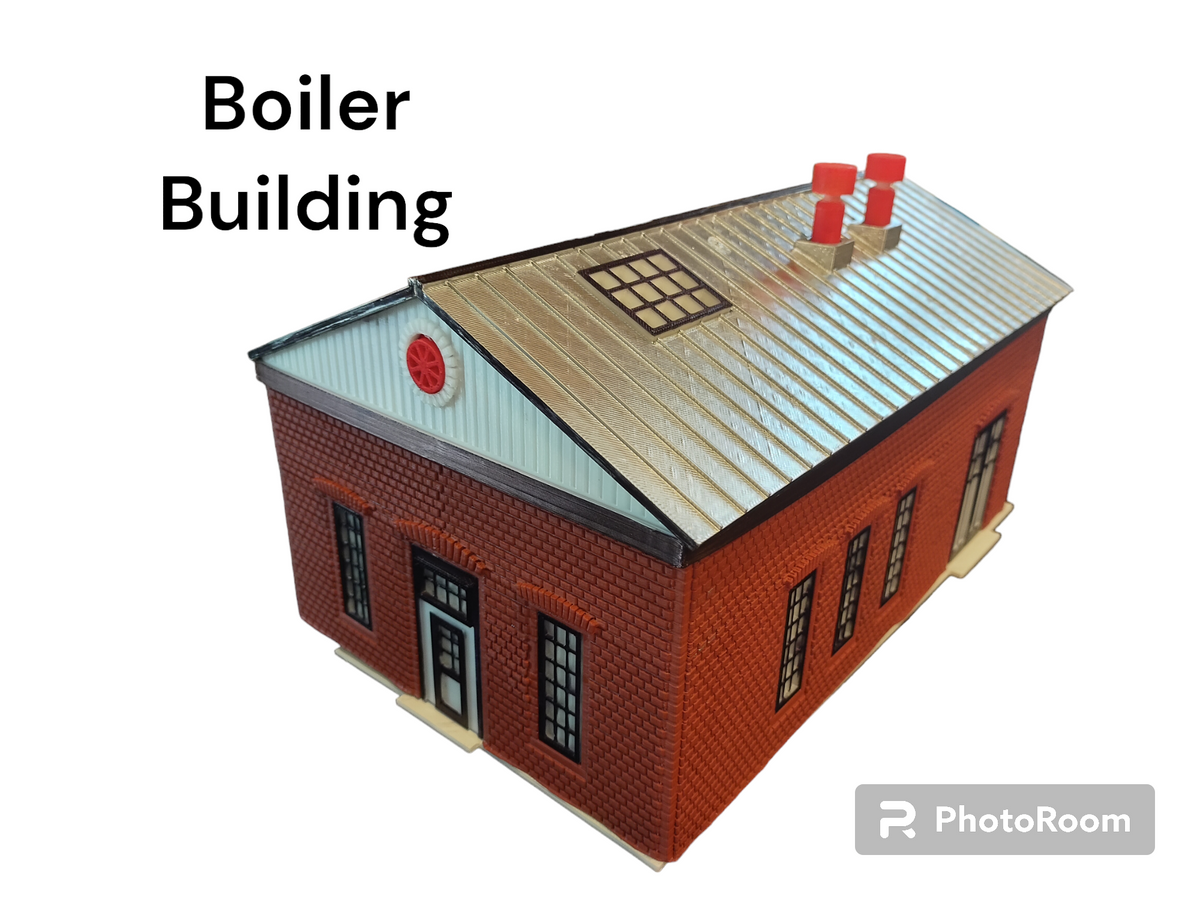O Scale Boiler Building — Print Station 3d