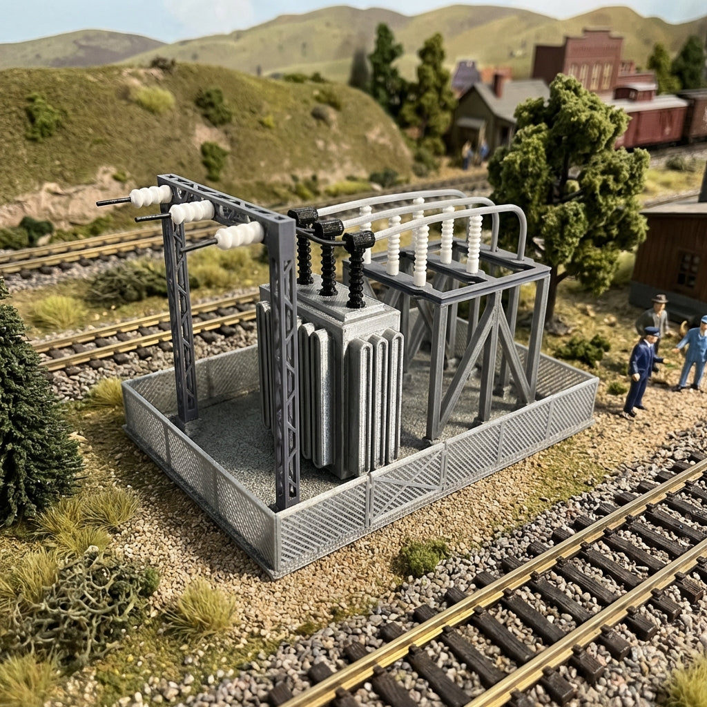 G-Scale Power Transformer Station — Print Station 3d