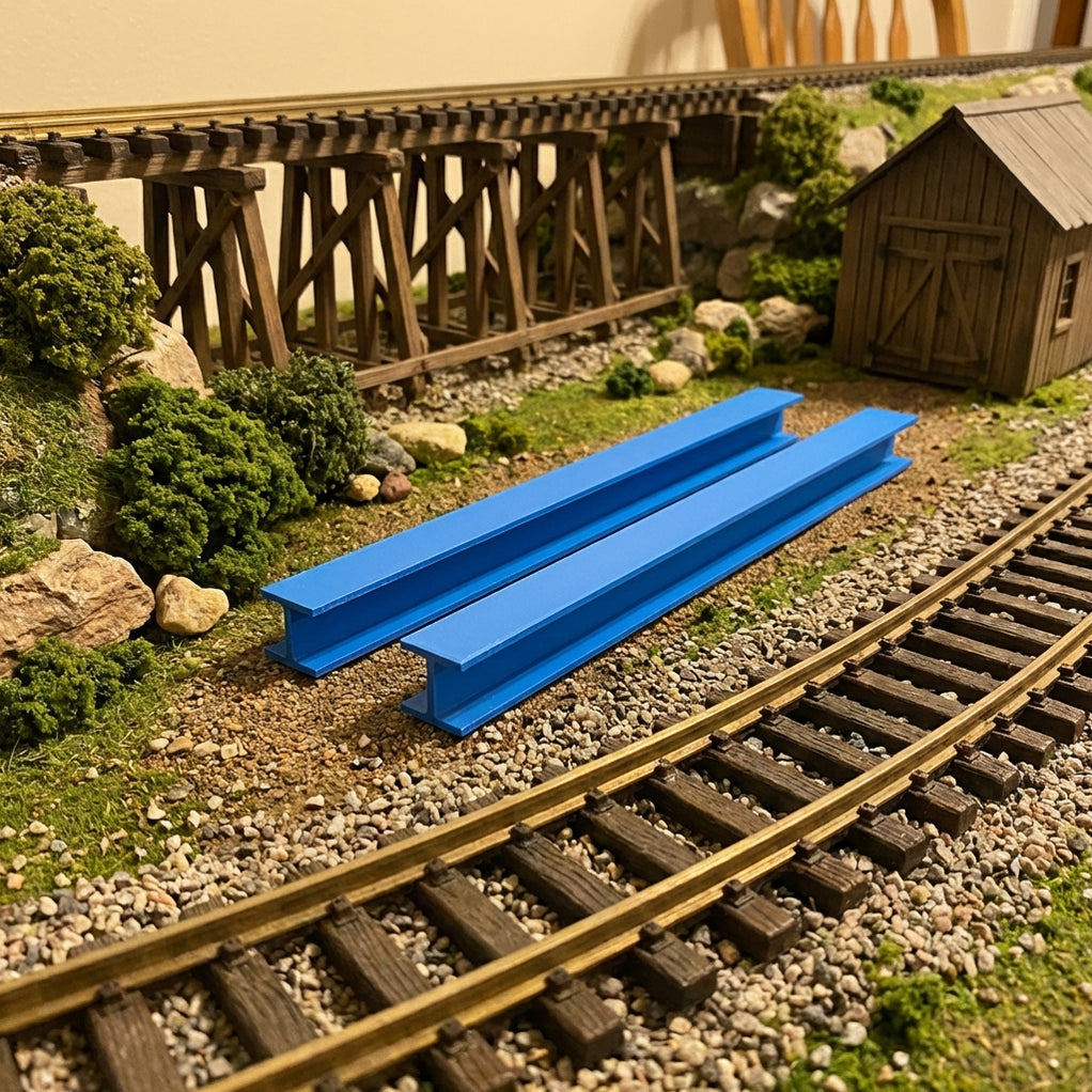 G-Scale Steel I Beams One Set — Print Station 3d