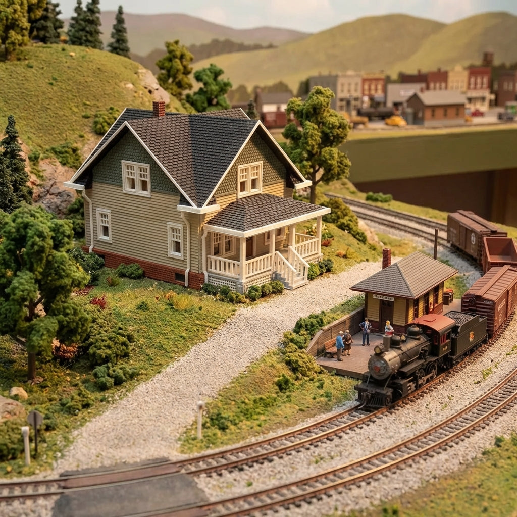 HO Scale Bungalow House — Print Station 3d