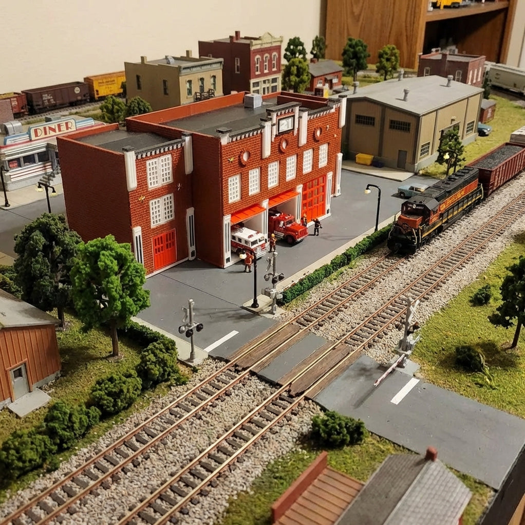 HO Scale Fire Station 21 — Print Station 3d