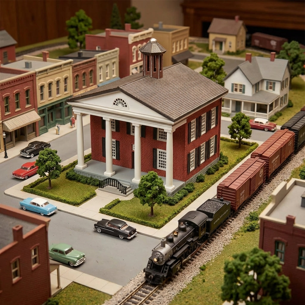 O Scale Court House — Print Station 3d
