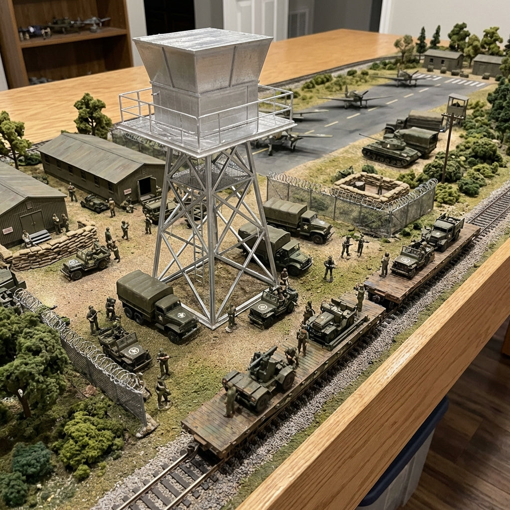 HO Scale Air Traffic Control Tower — Print Station 3d