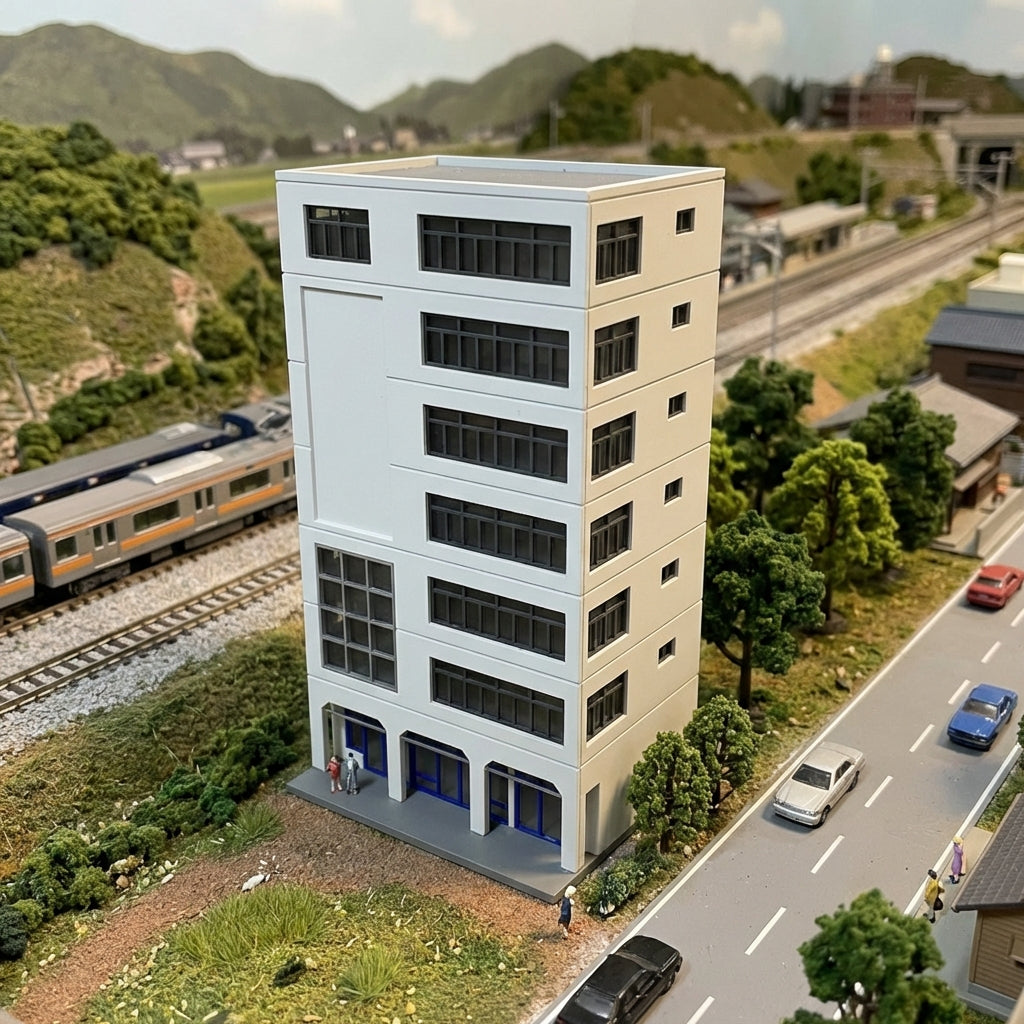 N Scale Tall office Building 8-Story — Print Station 3d