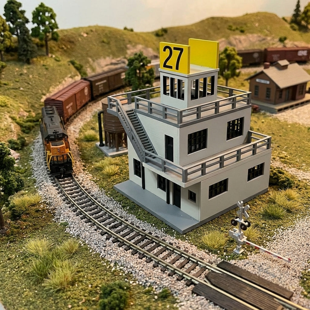 N Scale Control Tower — Print Station 3d