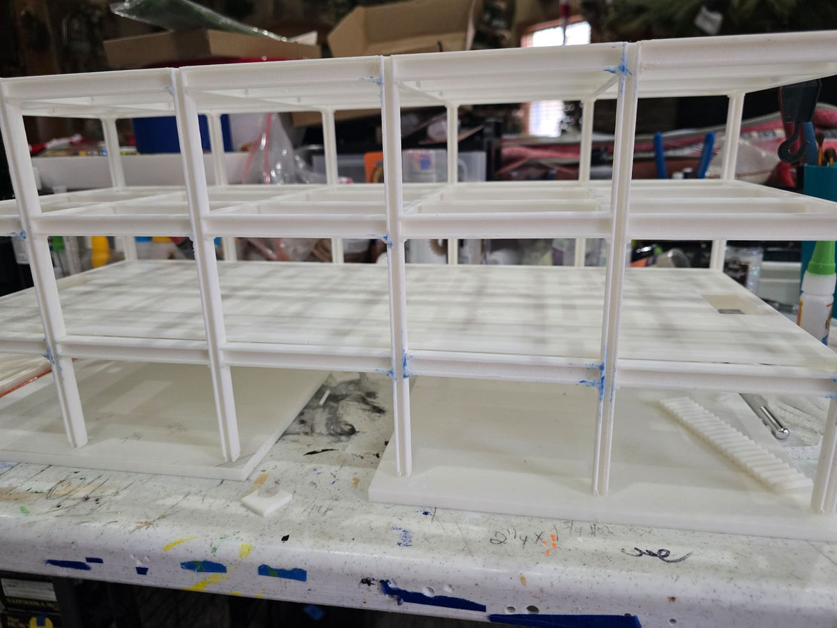 HO Scale Steel Building Under Construction — Print Station 3d