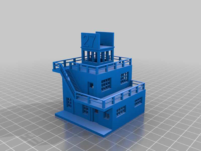 N Scale Control Tower — Print Station 3d