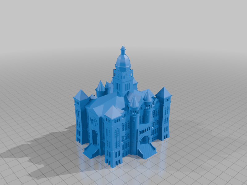 N Scale Court House III — Print Station 3d