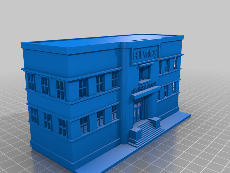 N Scale High School — Print Station 3d